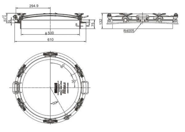 500mm Bitumen Manlid Assembly - Grand TEK